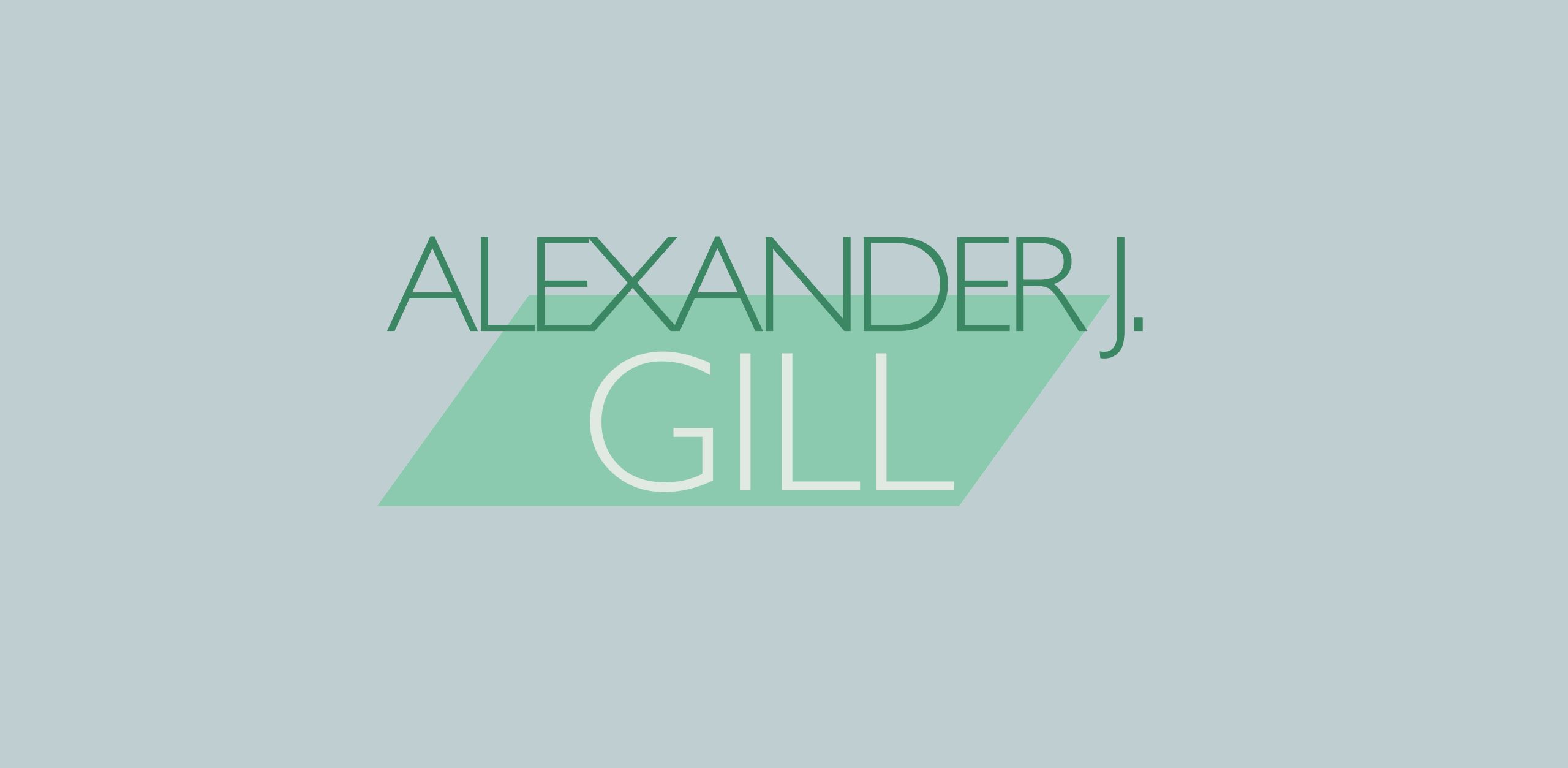 Welcome | Alexander J Gill